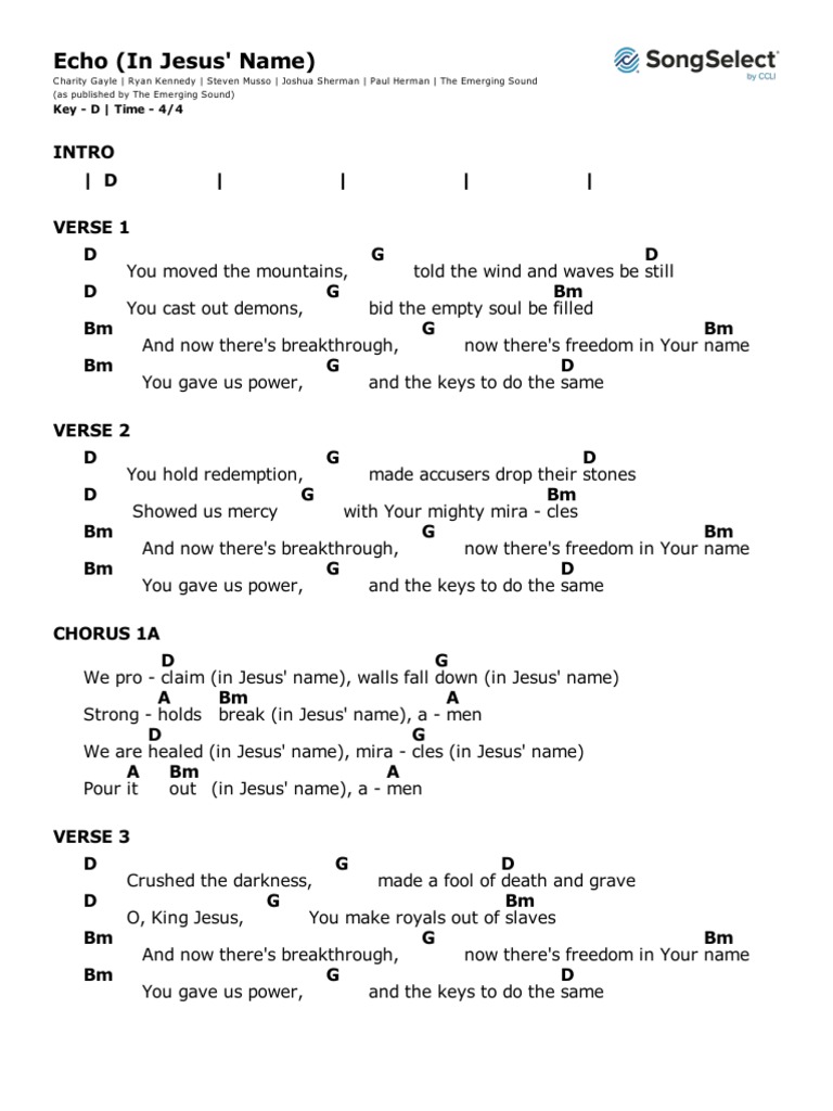 echo-in-jesus-name-D (1) | PDF