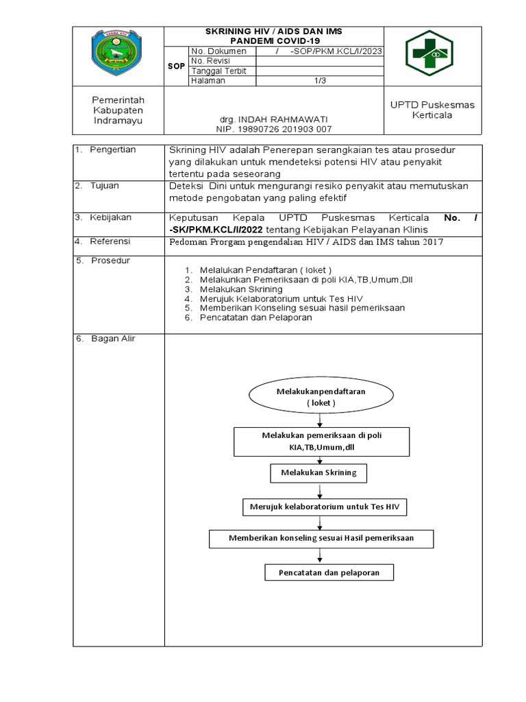 7.10.1.1 Sop Hiv Skrining | PDF
