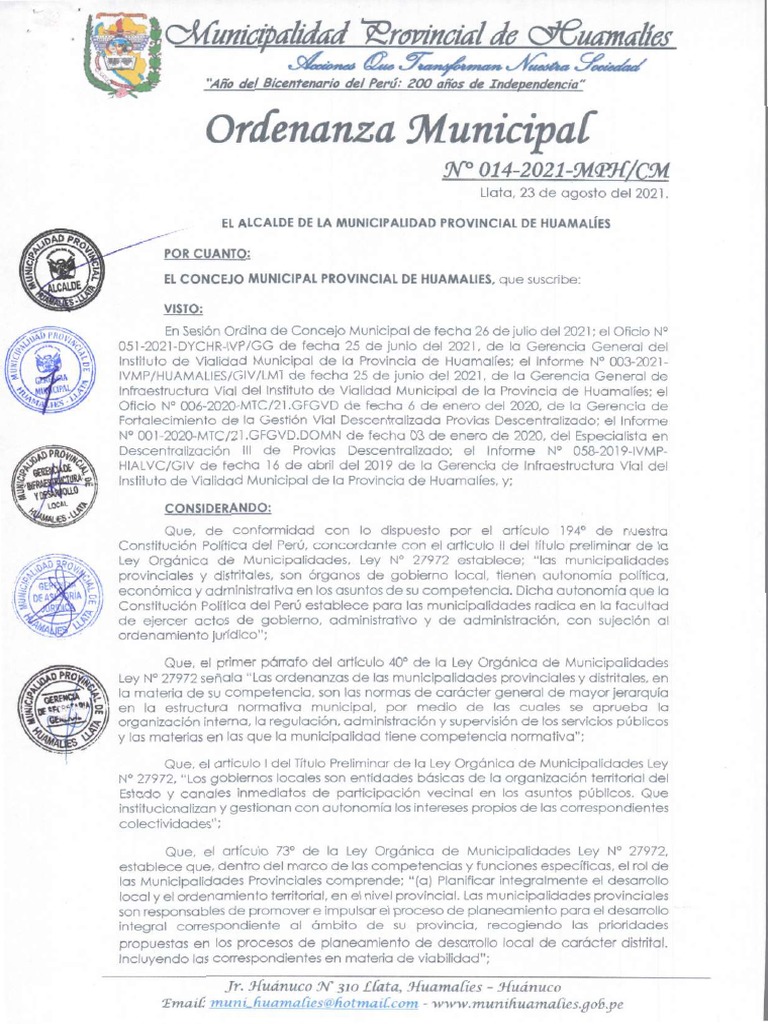 Plan Vial Participativo | PDF