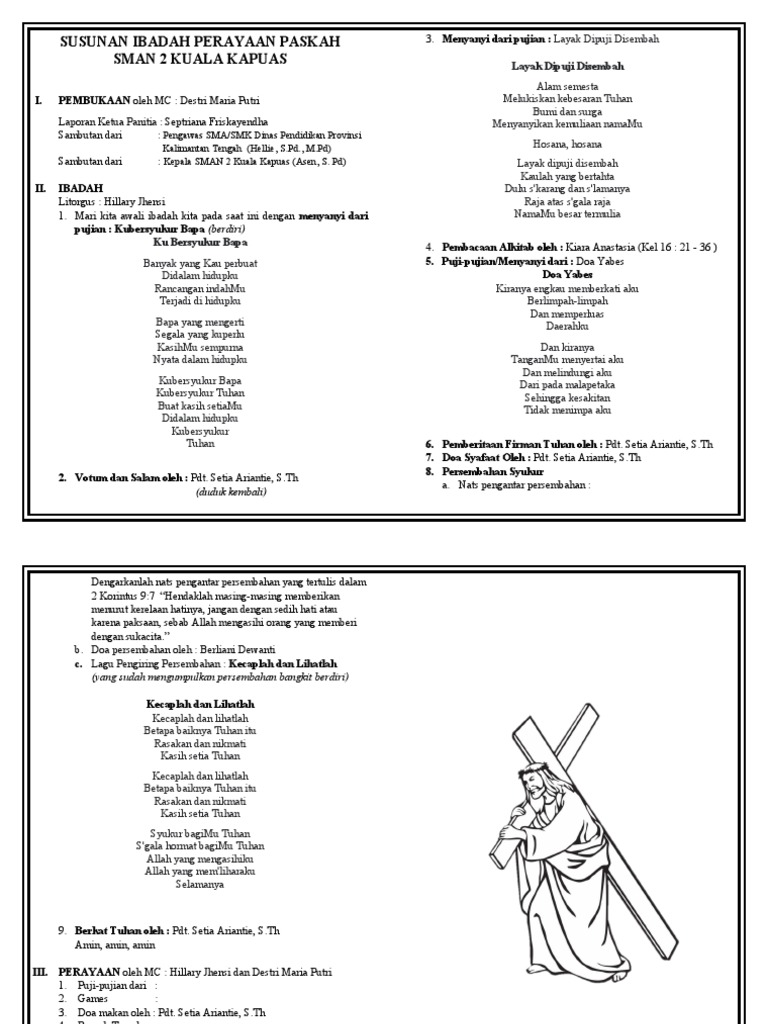 Susunan Ibadah Perayaan Paskah 1 | PDF