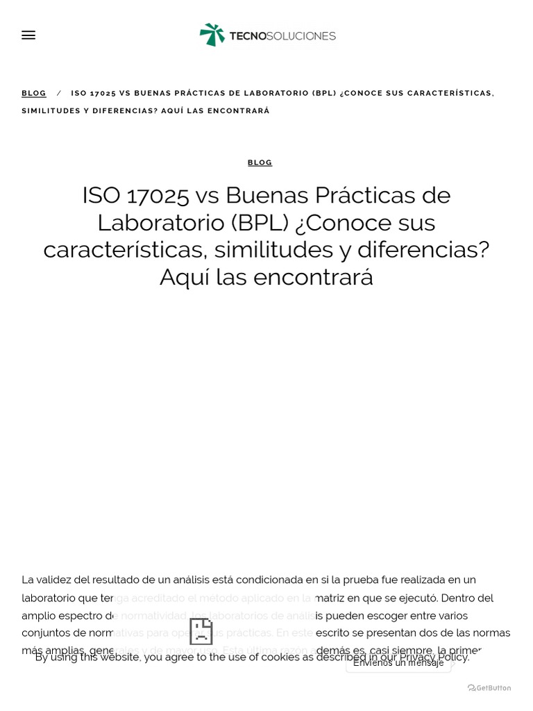 ISO 17025 Vs Buenas Prácticas de Laboratorio (BPL) ¿Conoce Sus ... ISO 17025 Vs Buenas Prácticas de Laboratorio (BPL) ¿Conoce Sus ...