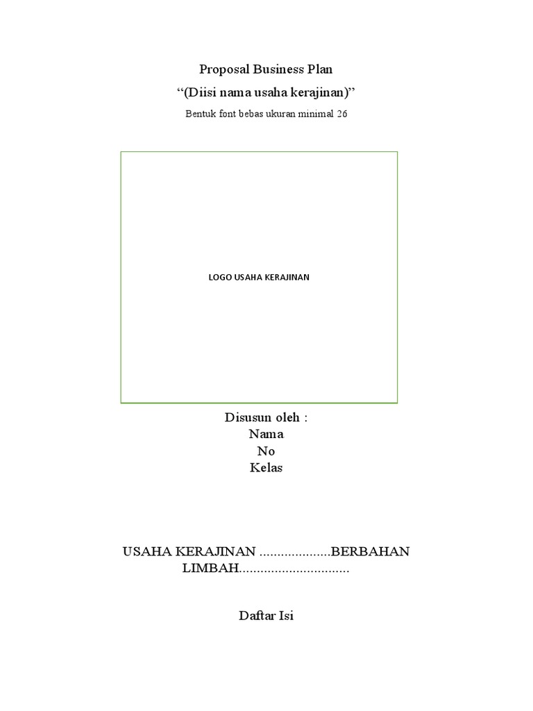 Template Proposal Business Plan | PDF