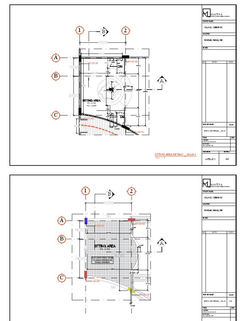 Villa C Sitting Area Details | PDF