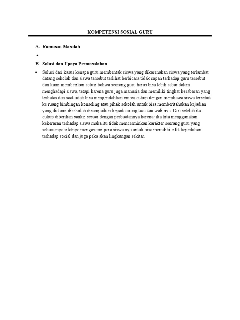 Kompetensi Sosial Guru | PDF Kompetensi Sosial Guru | PDF