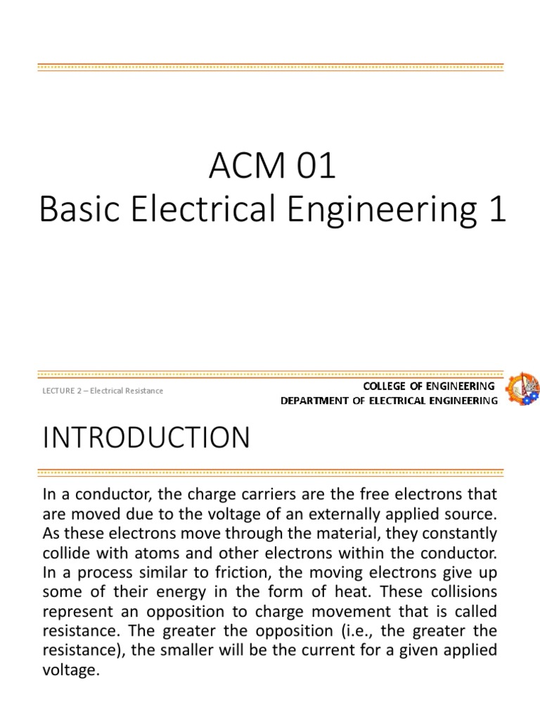 Resistance Pdf Electrical Resistance And Conductance Electrical