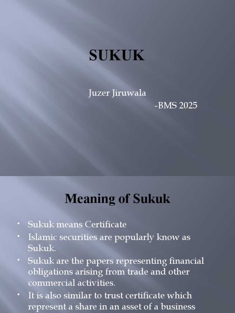 Sukuk Islamic Banking 2025 | PDF | Islamic Banking And Finance | Business