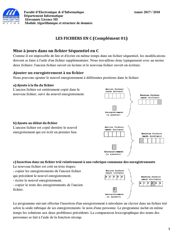 Gestion de fichiers en C pour débutants | PDF | Programmation ...