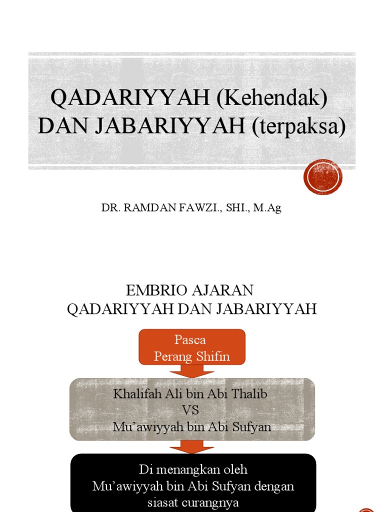 Materi 3 Qadariyyah Dan Jabariyyah | PDF