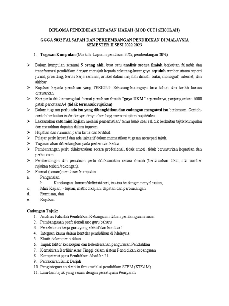 Tugasan Kumpulan | PDF