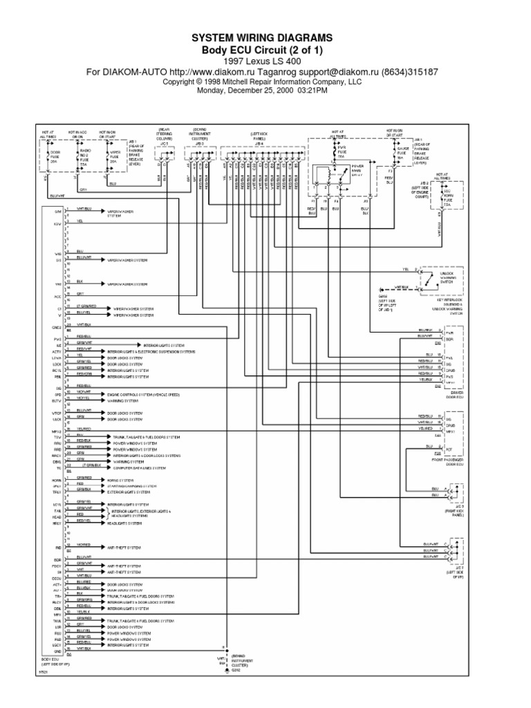 Body ECU Circuit (2 of 1) | PDF