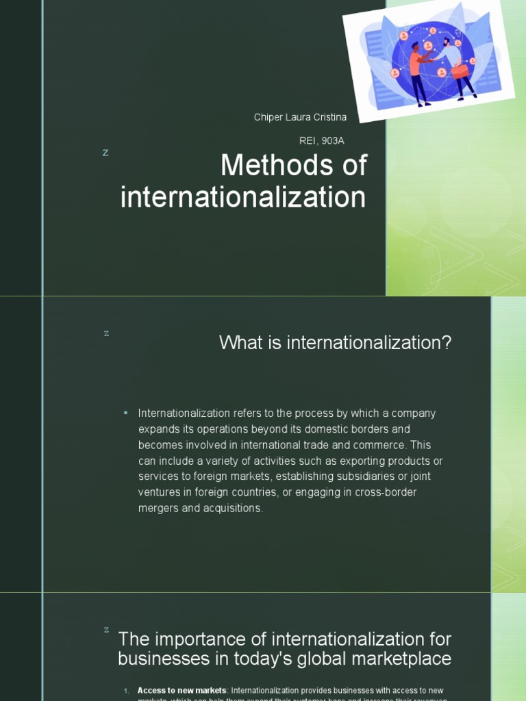Methods of Internationalization | PDF | Franchising | License