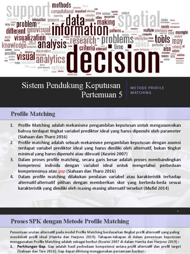 Metode Profile Matching dalam SPK | PDF
