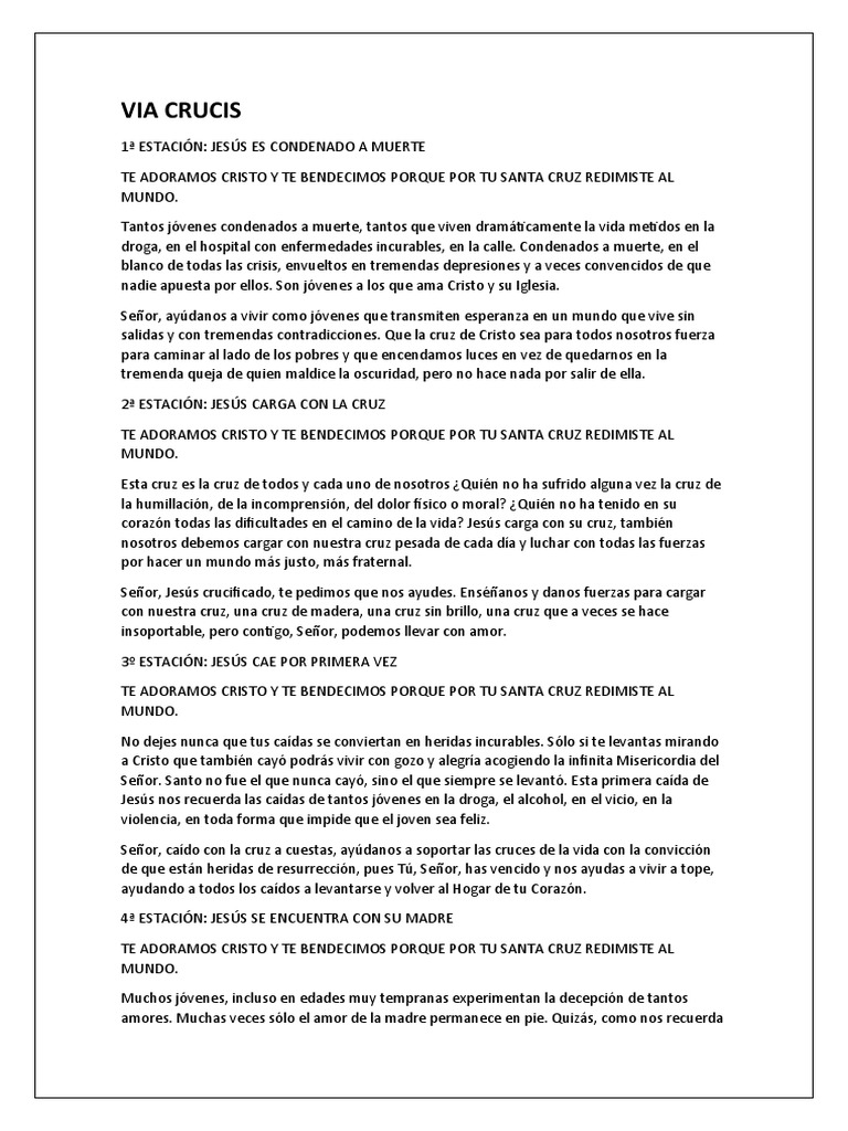 Via Crucis | PDF | Cristo (título) | Jesús