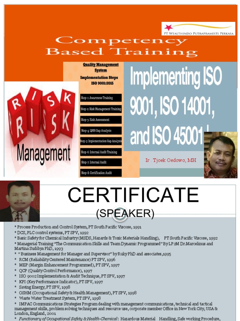 Risk Management Iso's Implementation | PDF | Occupational Safety And ...