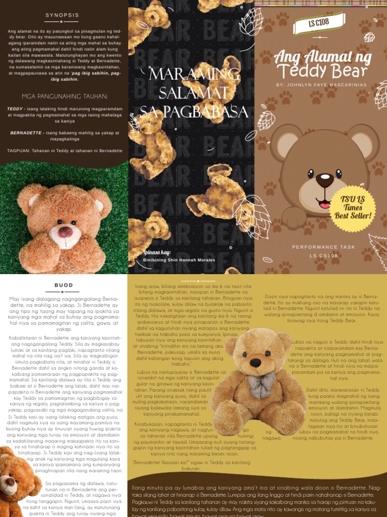 Alamat NG Teddy Bear | PDF