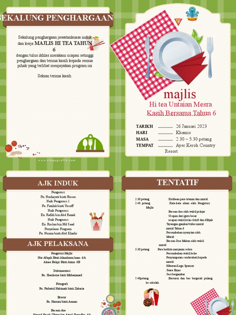 Template Buku Program Jamuan | PDF