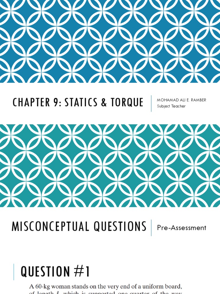 Statics & Torque: Equilibrium Guide | PDF | Force | Torque