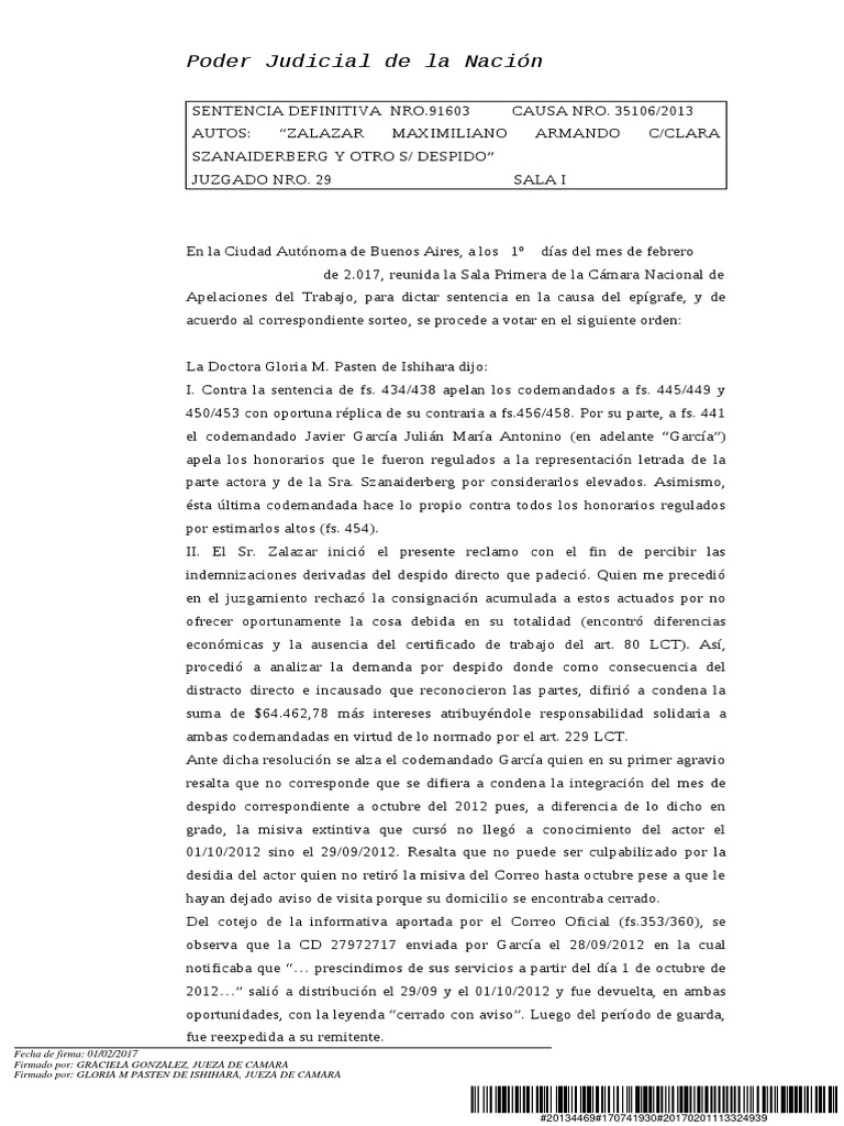 Fallo | PDF | Salario | Sentencia (ley)