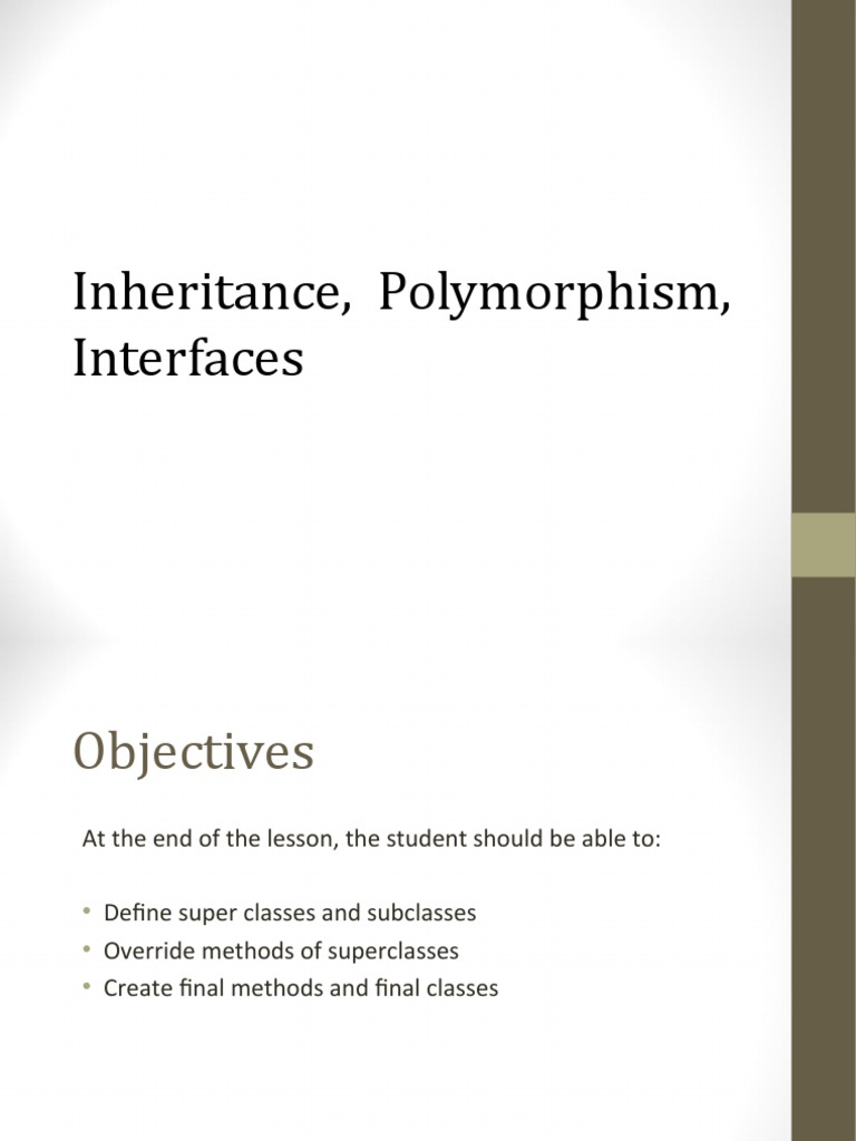 Ch2-Inheritance Polymorphism Interfaces | PDF | Inheritance (Object ... Ch2-Inheritance Polymorphism Interfaces | PDF | Inheritance (Object ...
