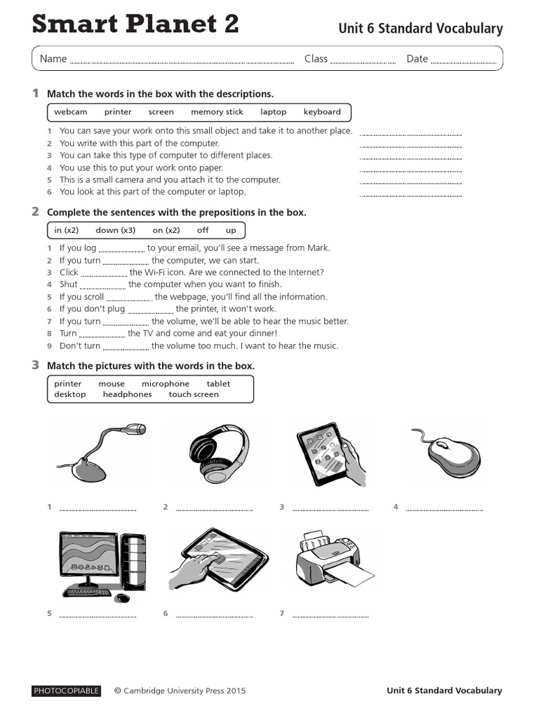 Unit 6 Standard Vocabulary Without Answers | PDF