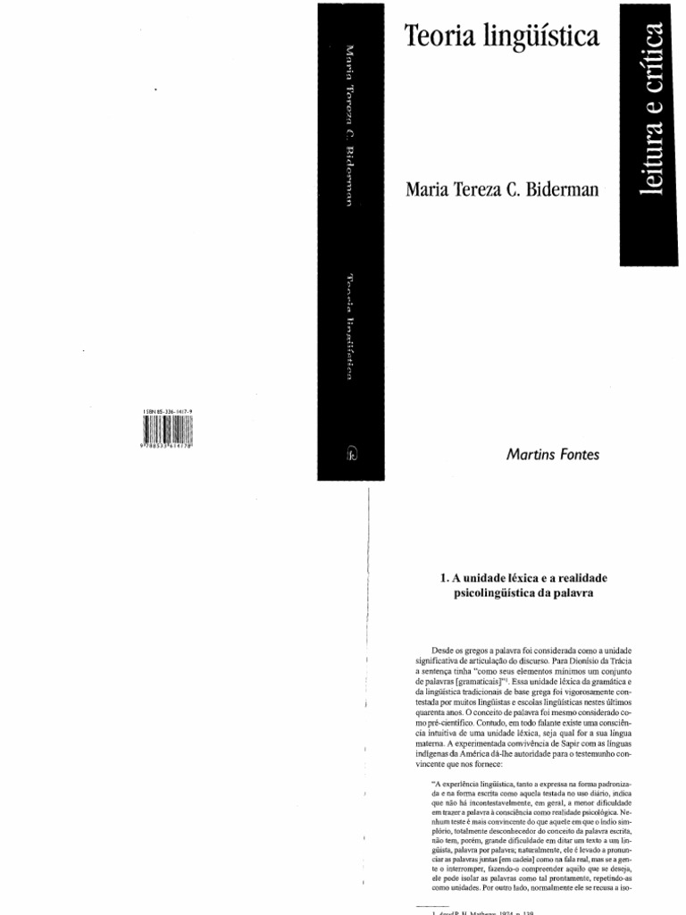 Lexia e Lexema - BIDERMAN | PDF