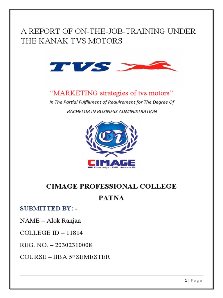 Internship Report For TVS | PDF