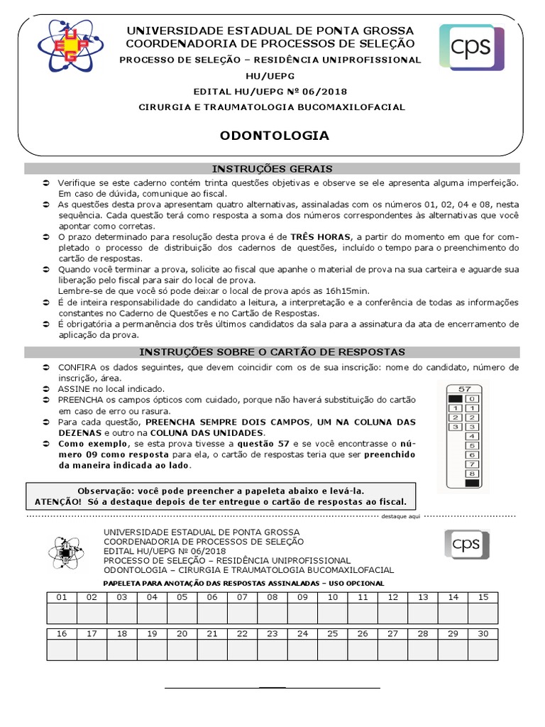 Prova Uepg 2019 | PDF