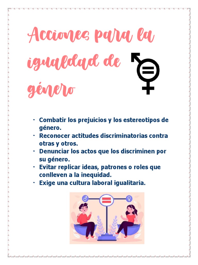 Acciones para La Igualdad de Género | PDF