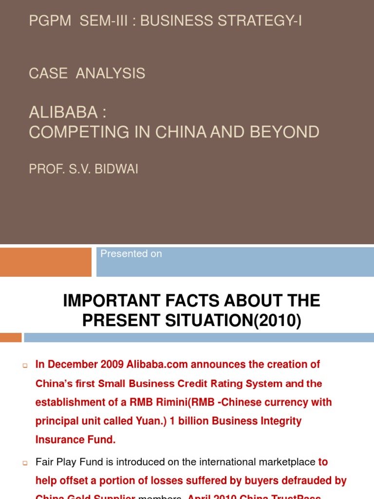 Alibaba's Business Strategy Analysis | PDF | Alibaba Group | Strategic ...