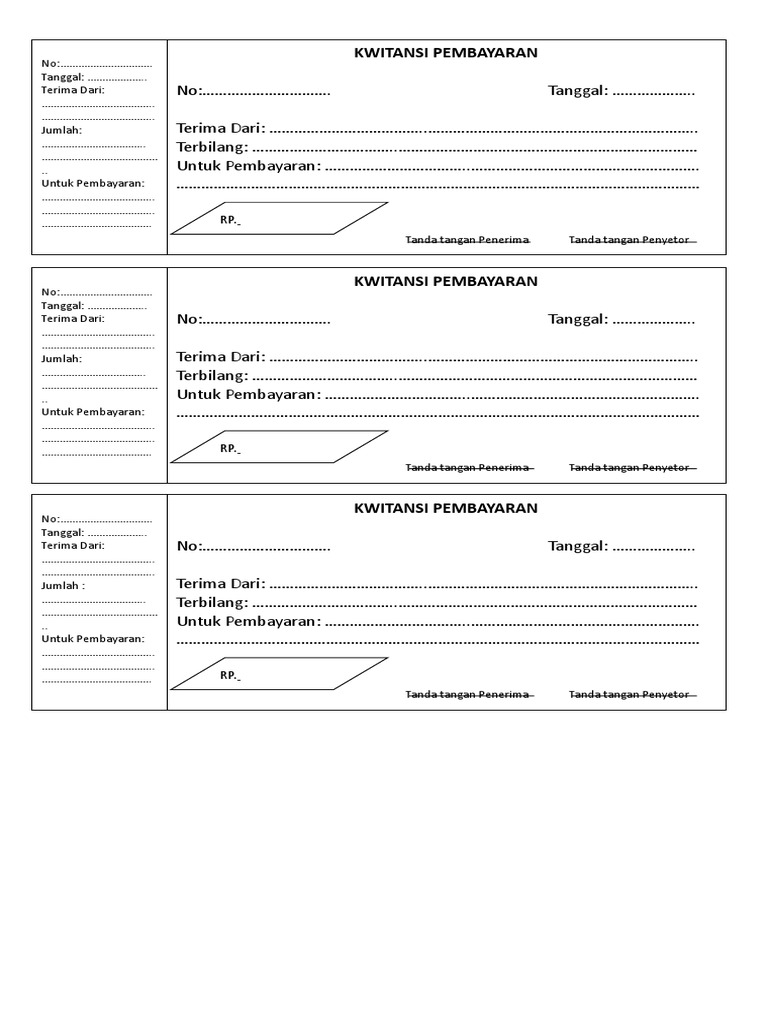 Kwitansi Kosong | PDF