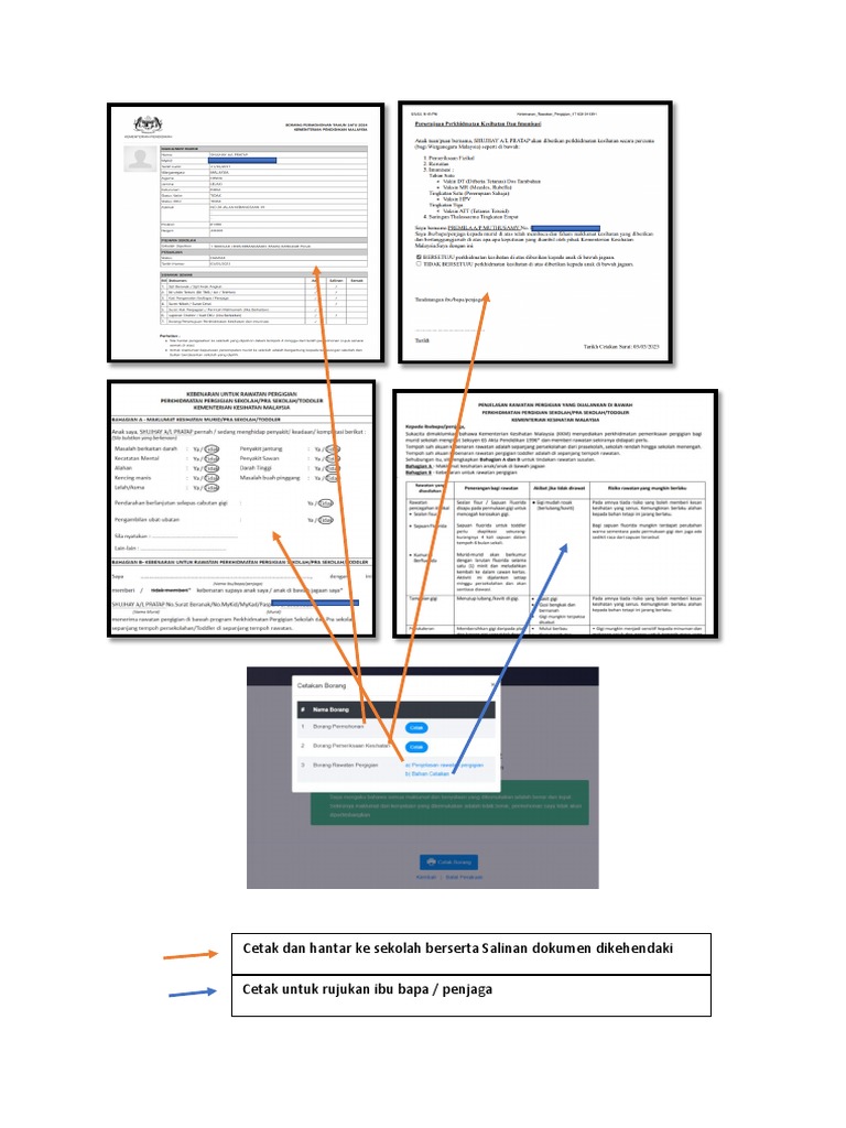 Contoh Cetakan Daftar Tahun 1 2024 - 2025 | PDF