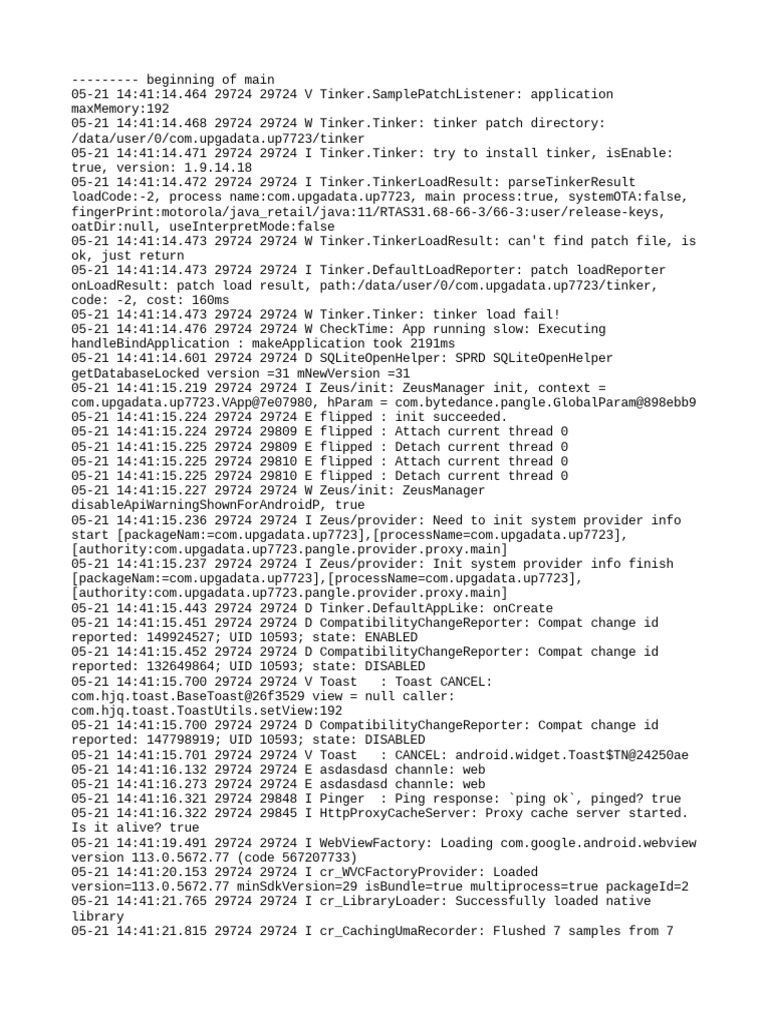 Tinker Patch Installation Log for App | PDF | Thread (Computing) | Java (Programming Language)