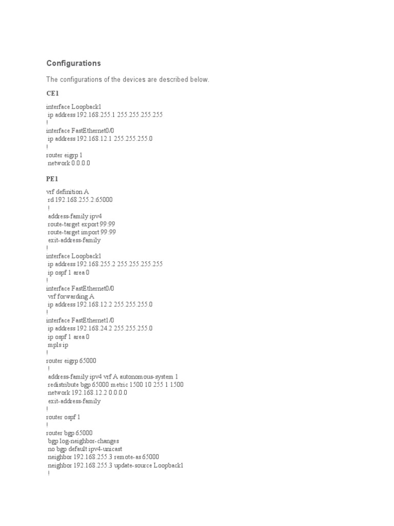 Configurations | PDF