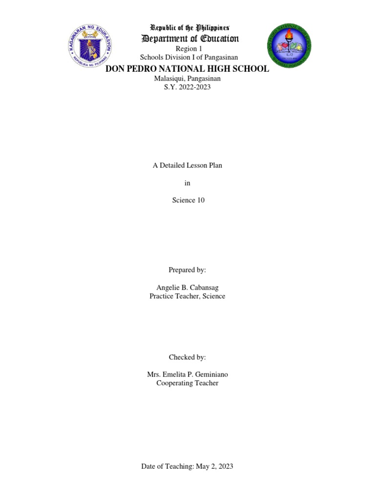 Grade 10 DLP in Properties of Gas | PDF | Gases | Pressure