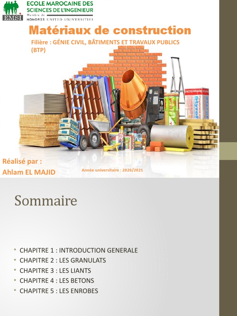 Matériaux de Construction | PDF | Ciment | Béton