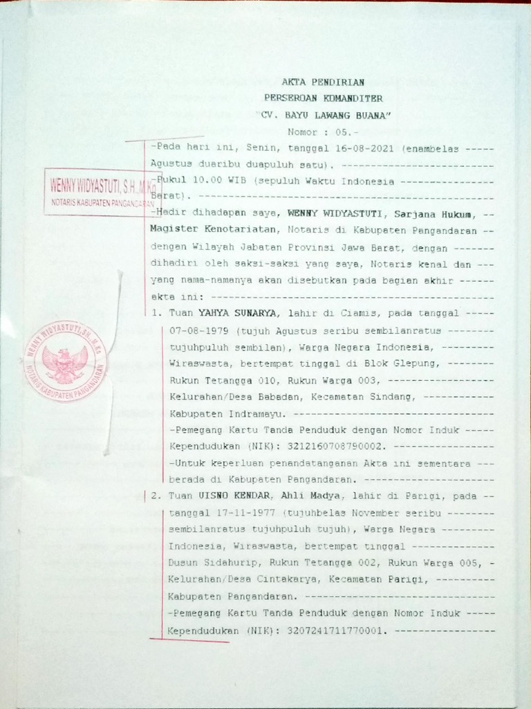 Legalitas CV. BLB | PDF