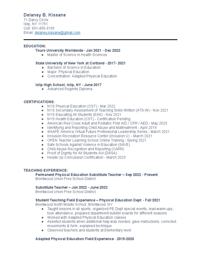 Delaney Kissane Resume | PDF