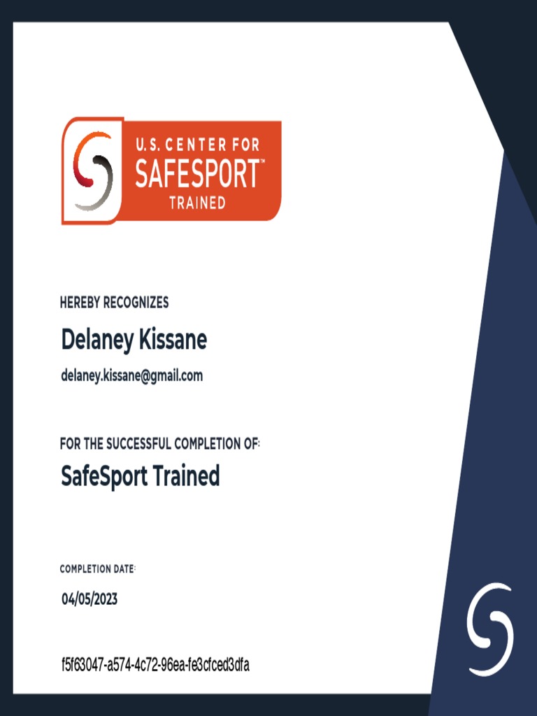 Safesport Certificate Core | PDF