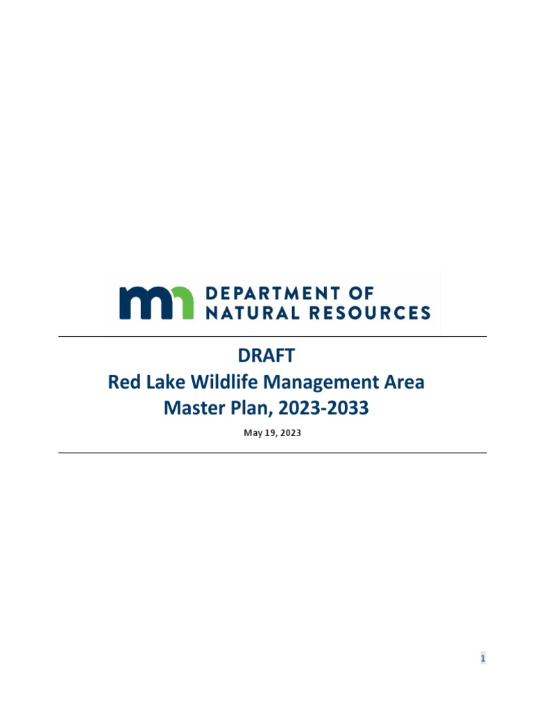 Red Lake WMA Master Plan 2023-2033 | PDF | United States Fish And ...
