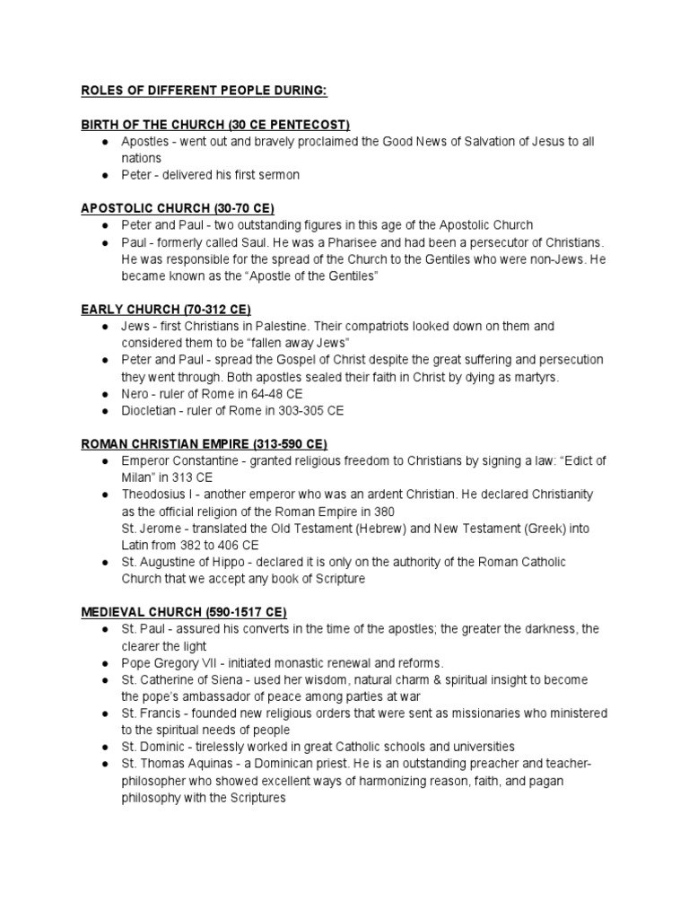 History of Church Leadership | PDF | Catholic Church | Paul The Apostle