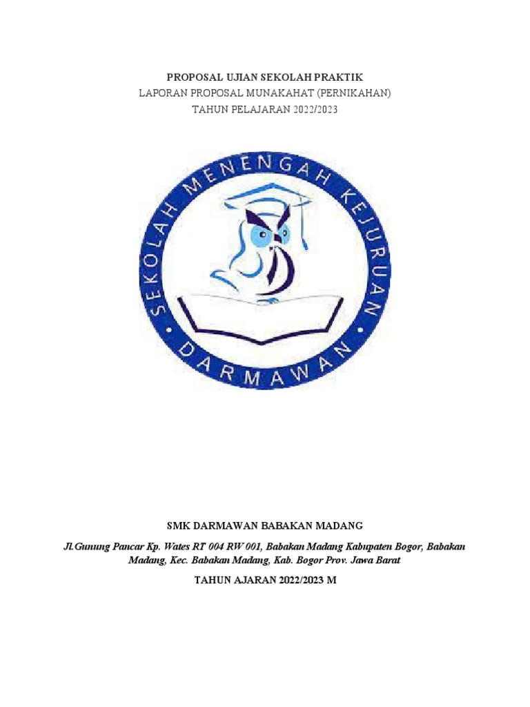 Proposal Ujian Praktik SMK Darmawan | PDF