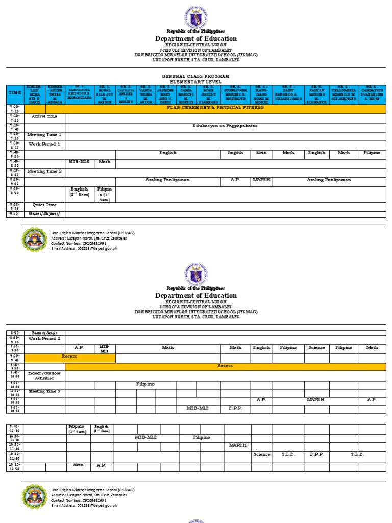 General Class Program 2022 (Adjusted) | PDF | Science | Mathematics