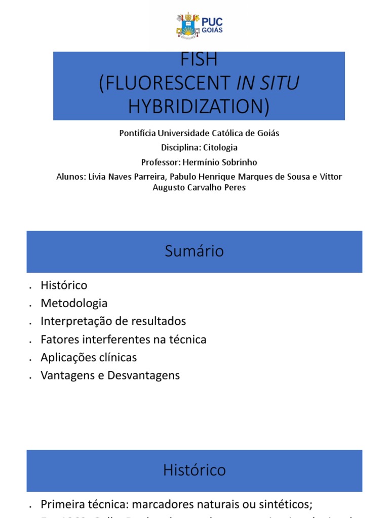 Técnica FISH: Metodologia e Aplicações | PDF | Hibridização In Situ ...