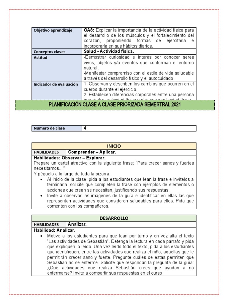 Clase 4 - ¿Qué Necesito para Crecer Sano y Fuerte | PDF | Aprendizaje ...