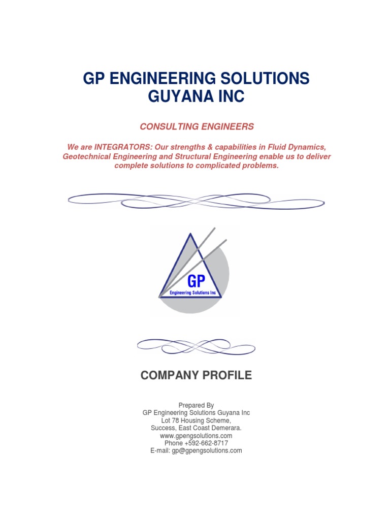 004-GP Engineering Solutions Guyana Inc Company Profile 2021 | PDF | Engineering | Geotechnical ...