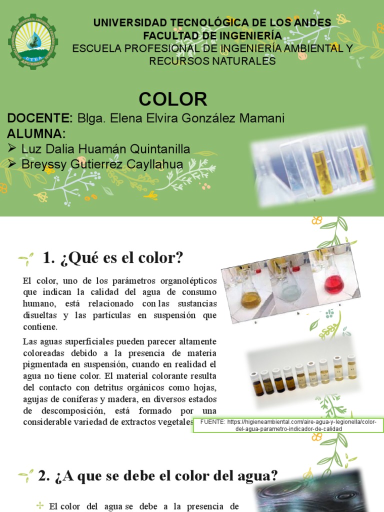 Medición y Color del Agua | PDF | Agua | Color
