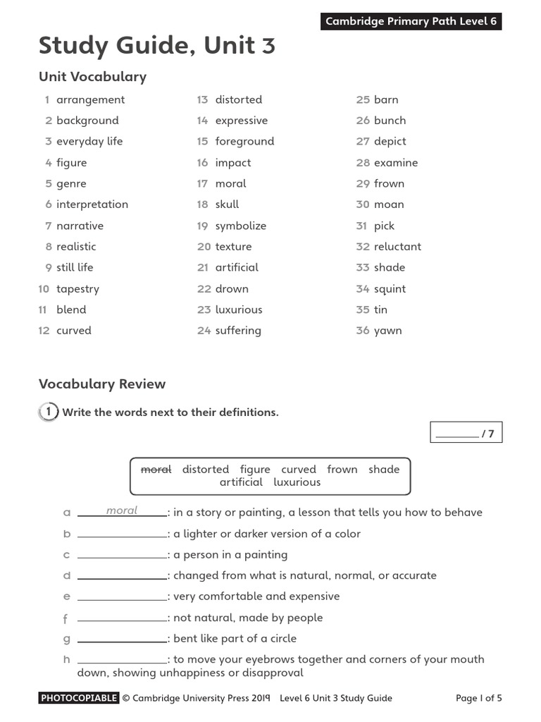 Study Guide, Unit 3 | PDF