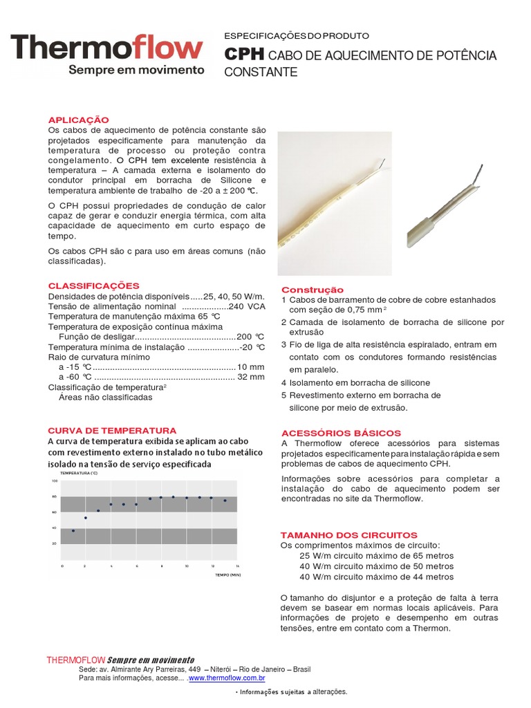 TEP0011P CPH Espec | PDF | Rede elétrica | Temperatura