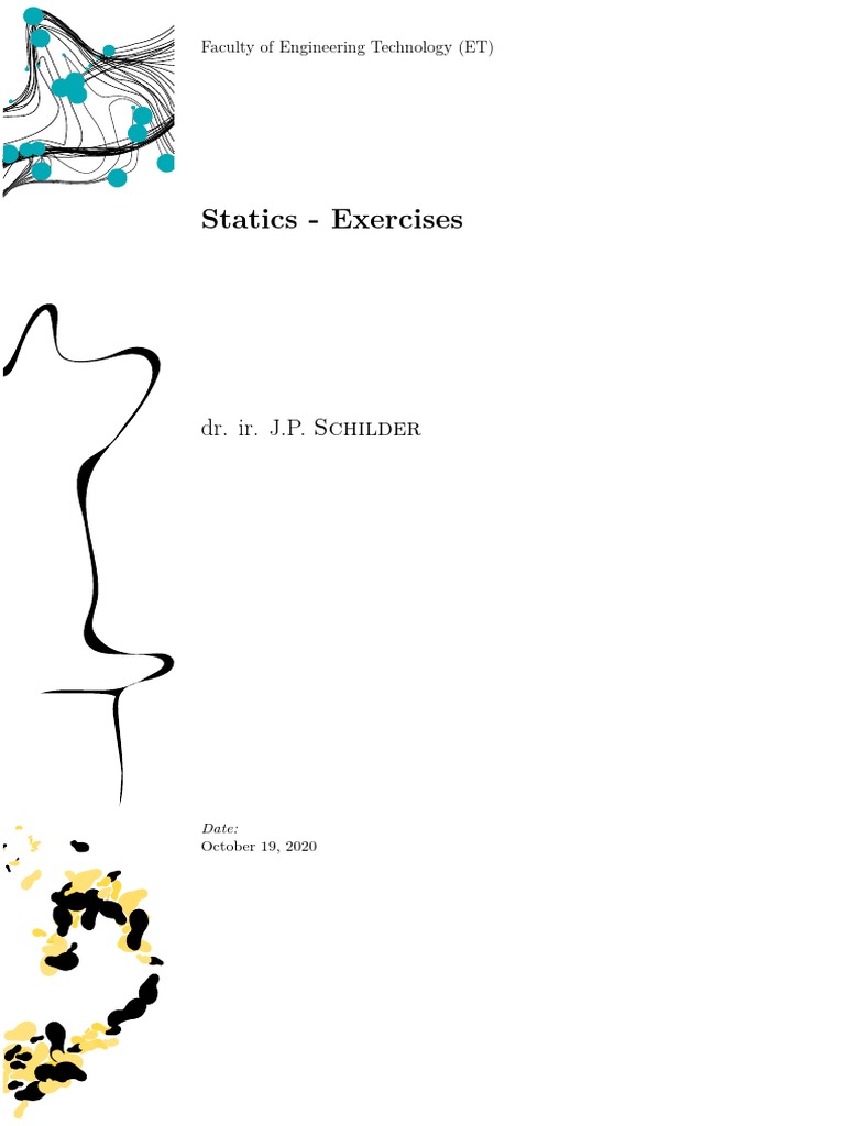 Statics - Exercises 2020 | PDF | Bending | Force
