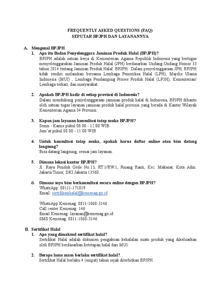 Panduan Sertifikasi Halal BPJPH | PDF | Bisnis | Pengelolaan Keuangan ...